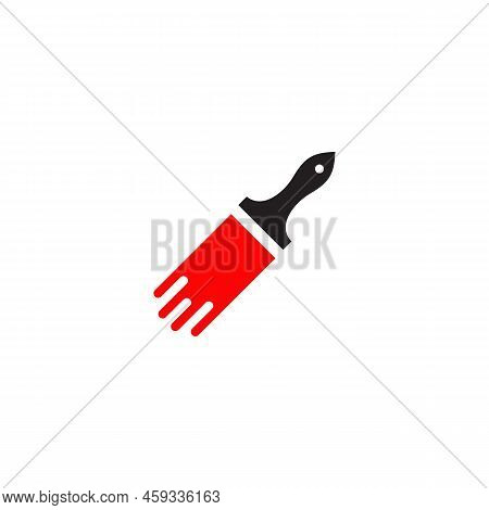 Paint Brush Icon Logo Vector & Photo (Free Trial) | Bigstock