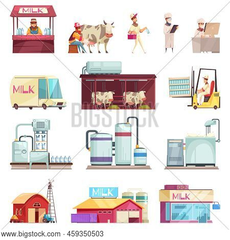 Milk Production Vector & Photo (Free Trial) | Bigstock