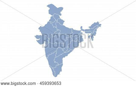 India Map Isolated On Vector & Photo (Free Trial) | Bigstock