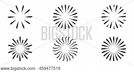 Sun Rays Icon Black Vector & Photo (Free Trial) | Bigstock