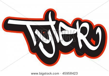 Tyler Graffiti Font Vector & Photo (Free Trial) | Bigstock