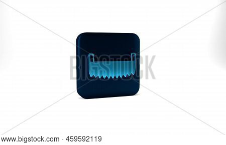 3d Blue Square Button