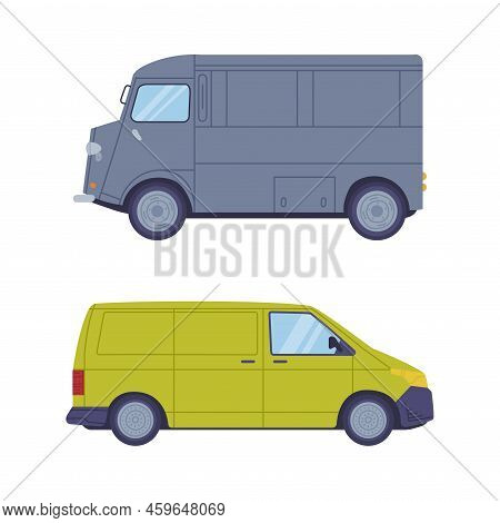 Set Commercial Vans. Vector & Photo (Free Trial) | Bigstock
