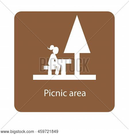 Picnic Area Sign Girl Vector & Photo (Free Trial) | Bigstock
