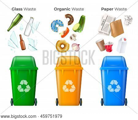 Trash Recycling Set Vector & Photo (Free Trial) | Bigstock