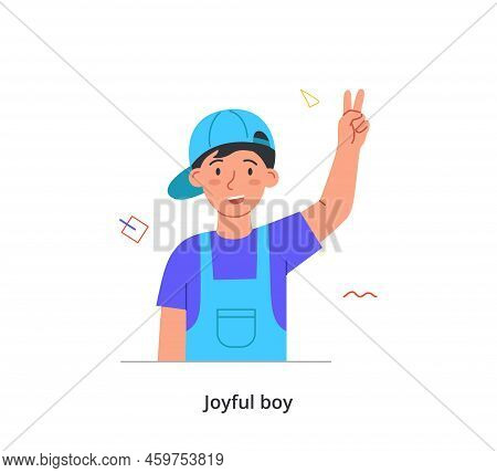 Happy Kid Raising Vector & Photo (Free Trial) | Bigstock