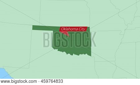 Map Oklahoma Pin Vector & Photo (Free Trial) | Bigstock