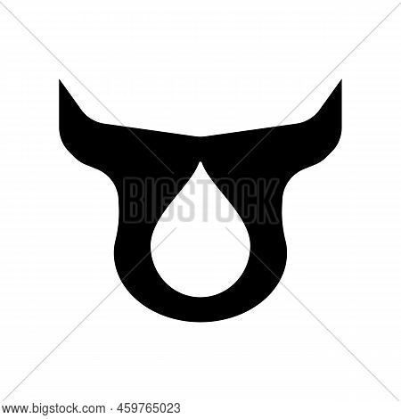 Cow Head Icon Milk Vector & Photo (Free Trial) | Bigstock