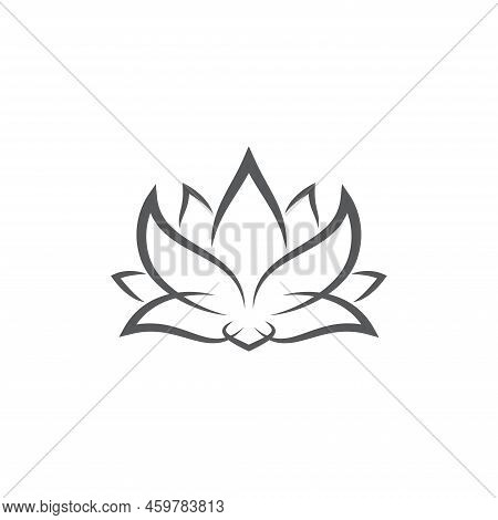 Linear Lotus Logo Vector & Photo (Free Trial) | Bigstock