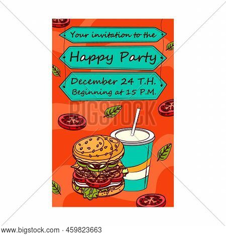 Creative Burger Party Vector & Photo (Free Trial) | Bigstock