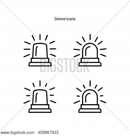 Siren Icons Isolated Vector & Photo (Free Trial) | Bigstock
