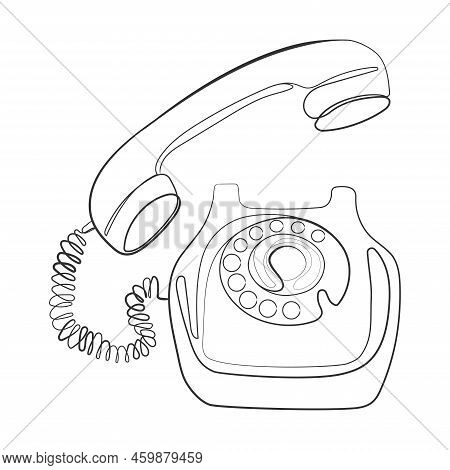 Old Rotary Telephone Vector & Photo (Free Trial) | Bigstock