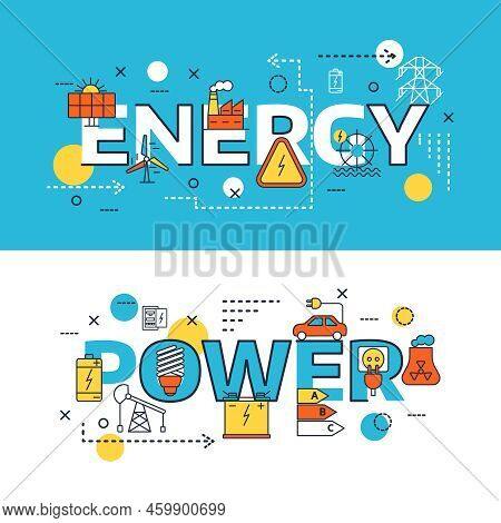 Two Horizontal Energy Vector & Photo (Free Trial) | Bigstock