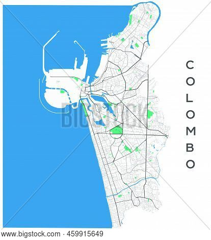 Colombo Vector Map. Vector & Photo (Free Trial) | Bigstock