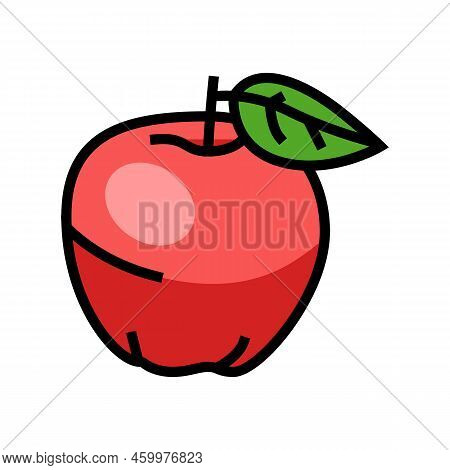 Red Apple Fruit Leaf Vector & Photo (Free Trial) | Bigstock