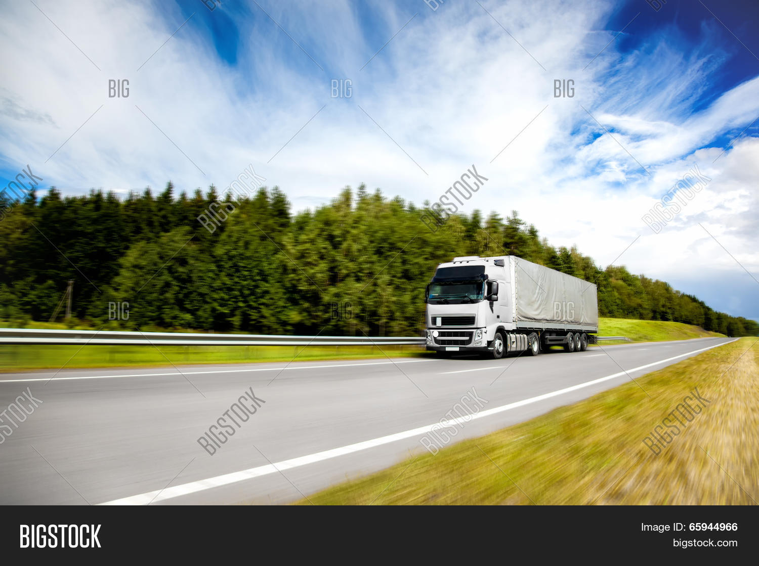 Truck On Road Image & Photo (Free Trial) | Bigstock