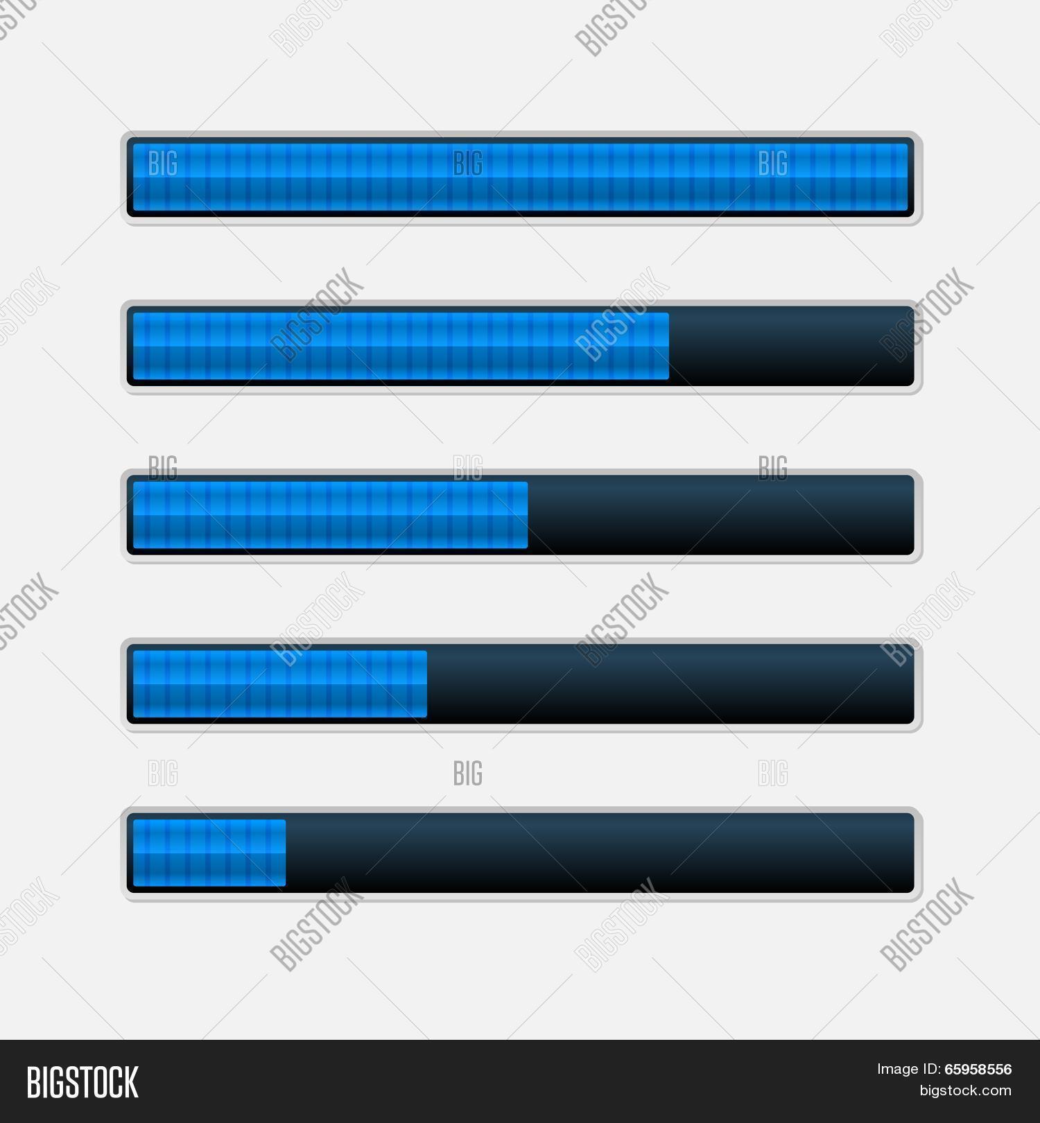 Set Blue Progress Vector & Photo (Free Trial) | Bigstock