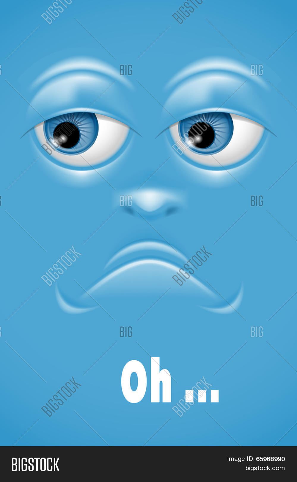 Cartoon Face Sorrow Vector & Photo (Free Trial) | Bigstock