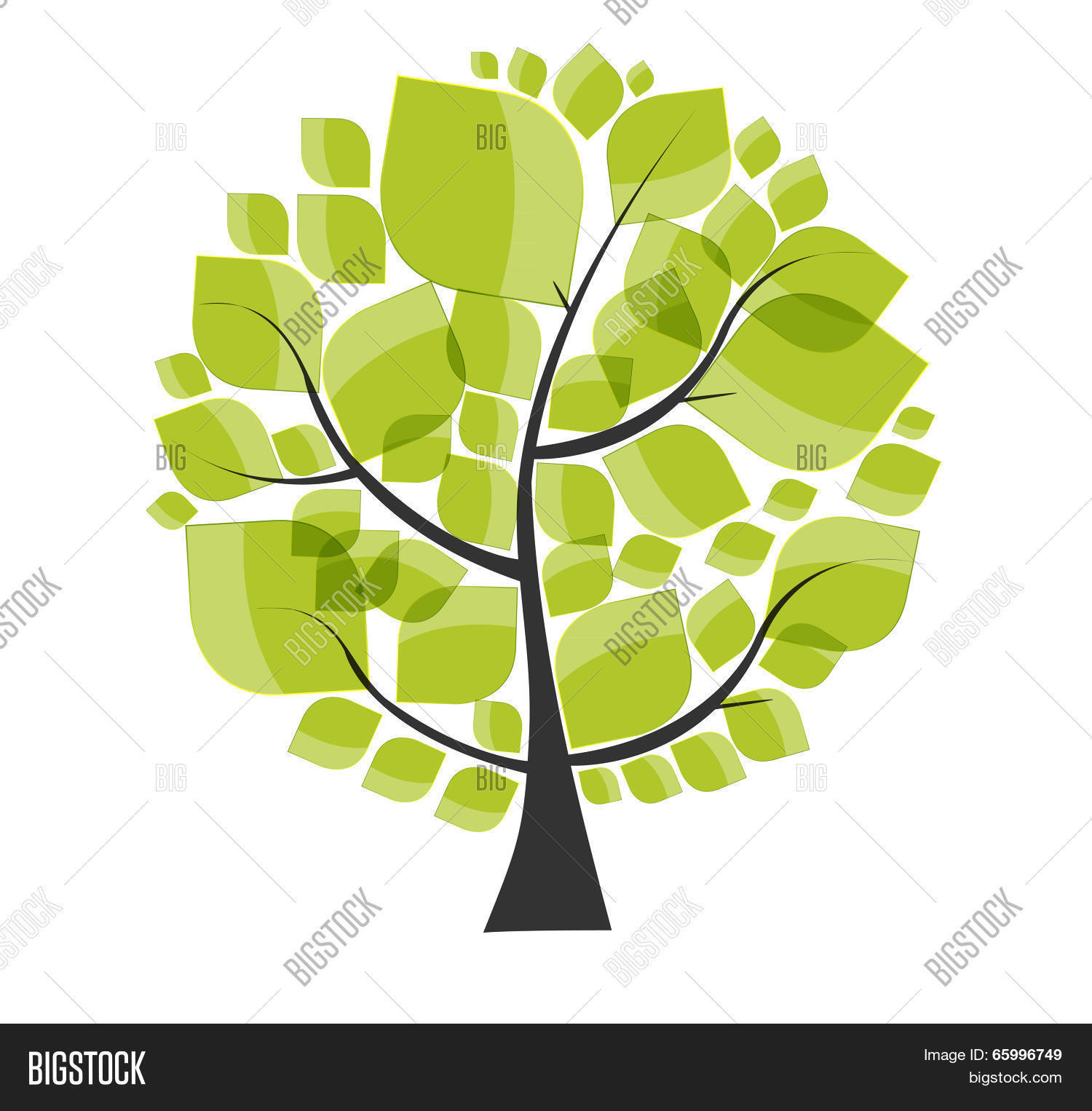 Beautiful Green Tree Vector & Photo (Free Trial) | Bigstock