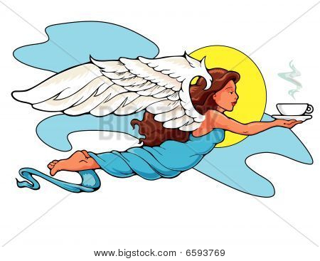 Coffee Angel Vector & Photo (Free Trial) | Bigstock