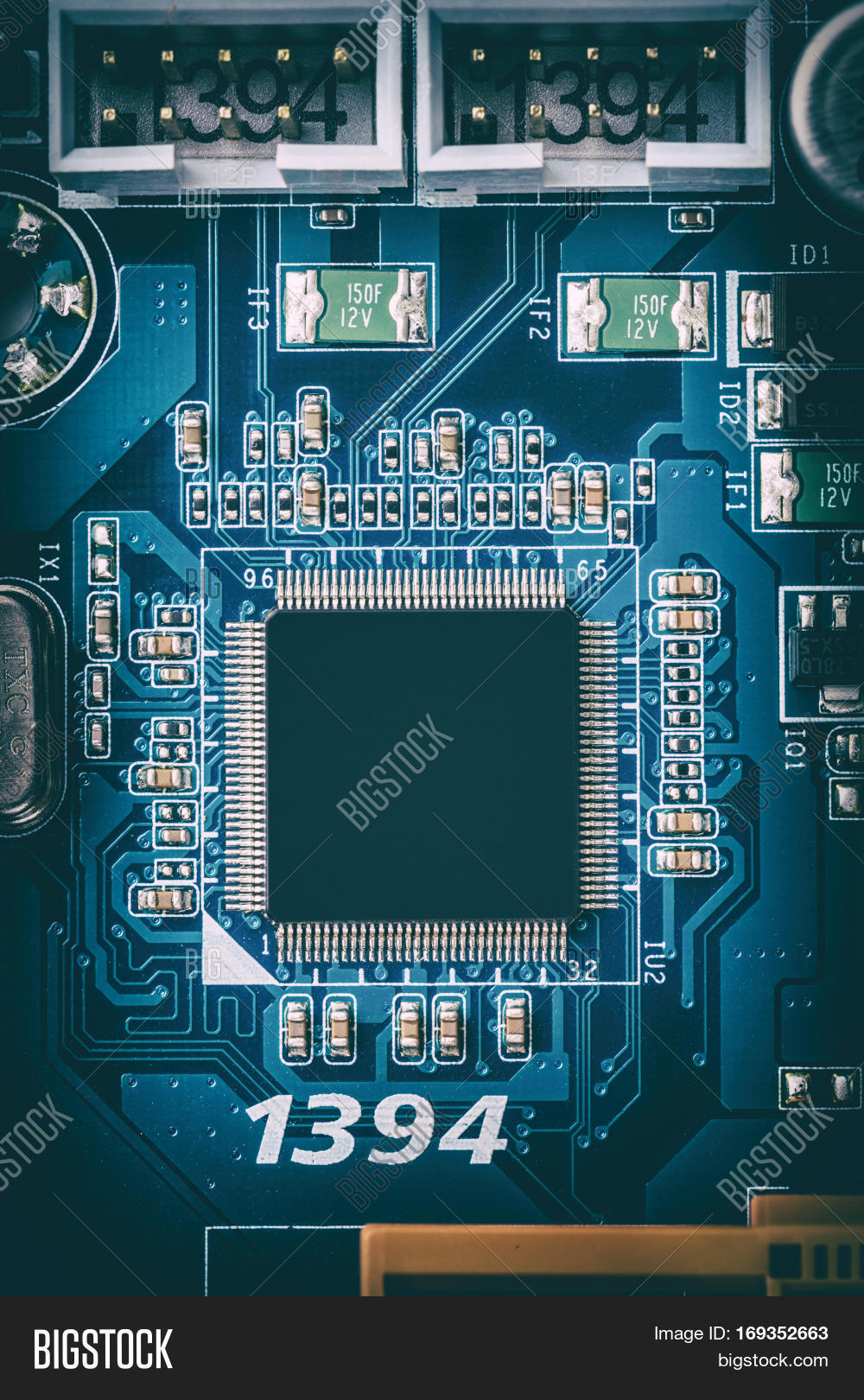Microprocessor On Blue Image & Photo (Free Trial) | Bigstock