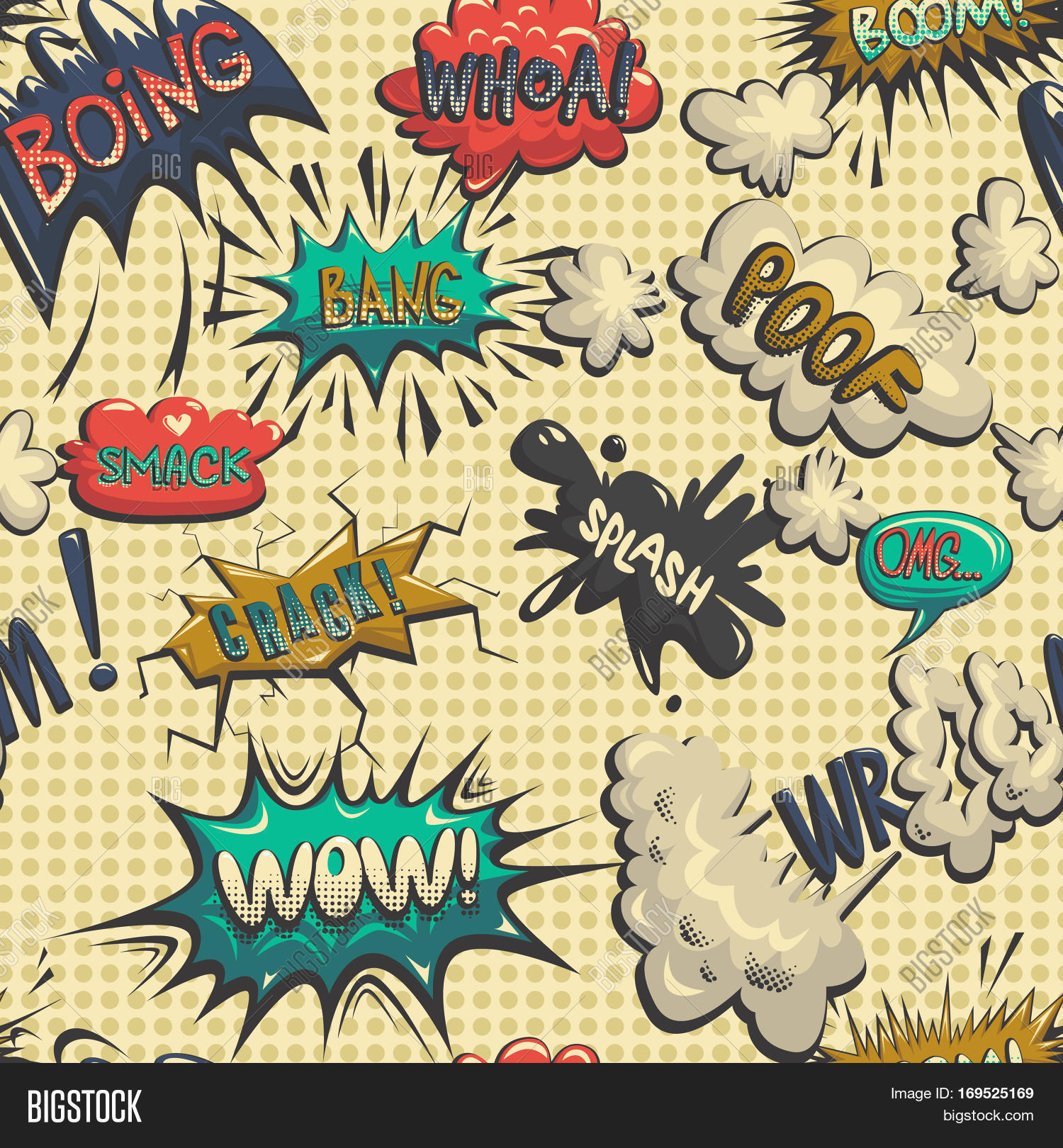 Seamless Pattern Comic Image & Photo (Free Trial) | Bigstock