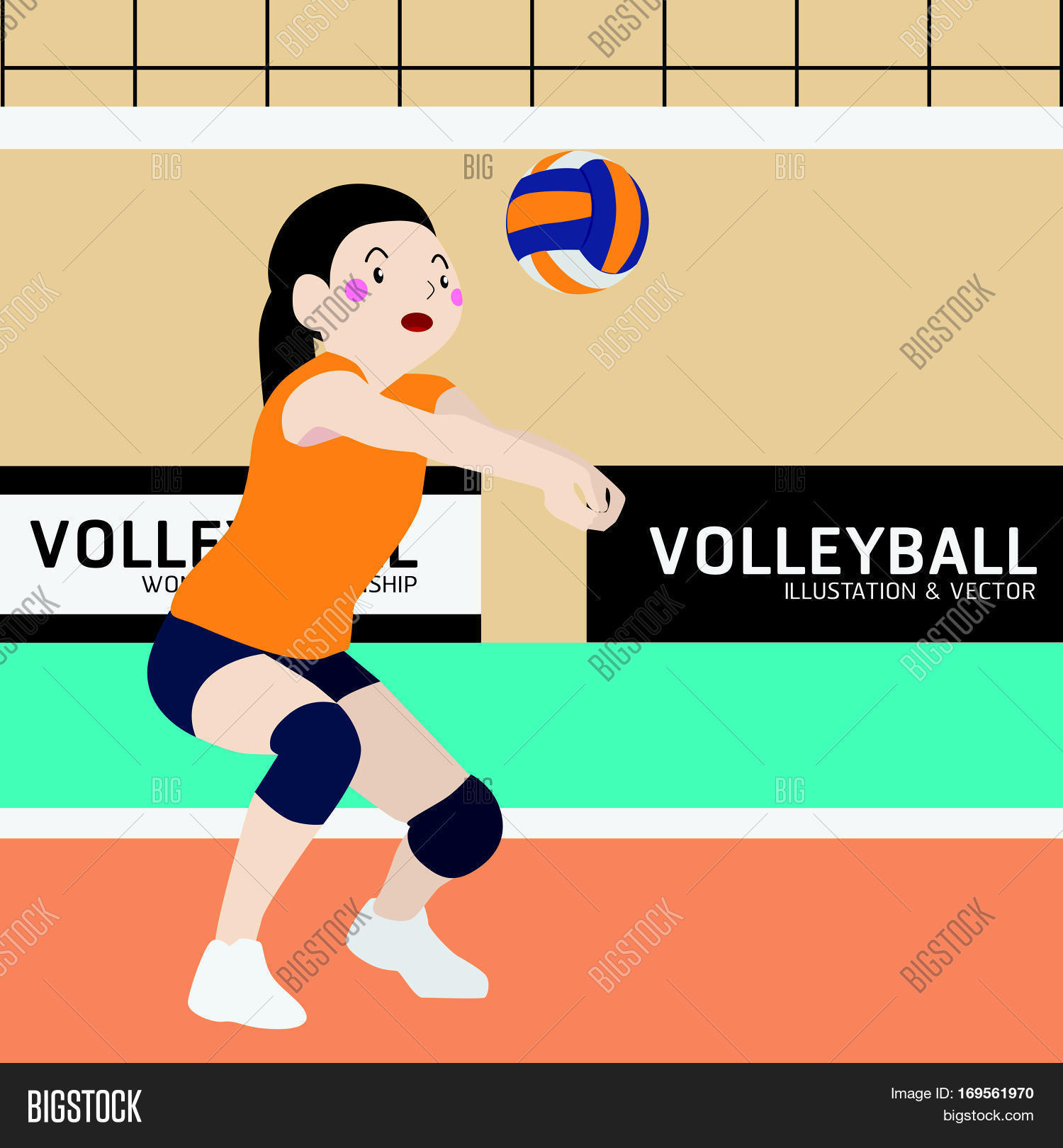 Volleyball Athletic Vector & Photo (Free Trial) | Bigstock