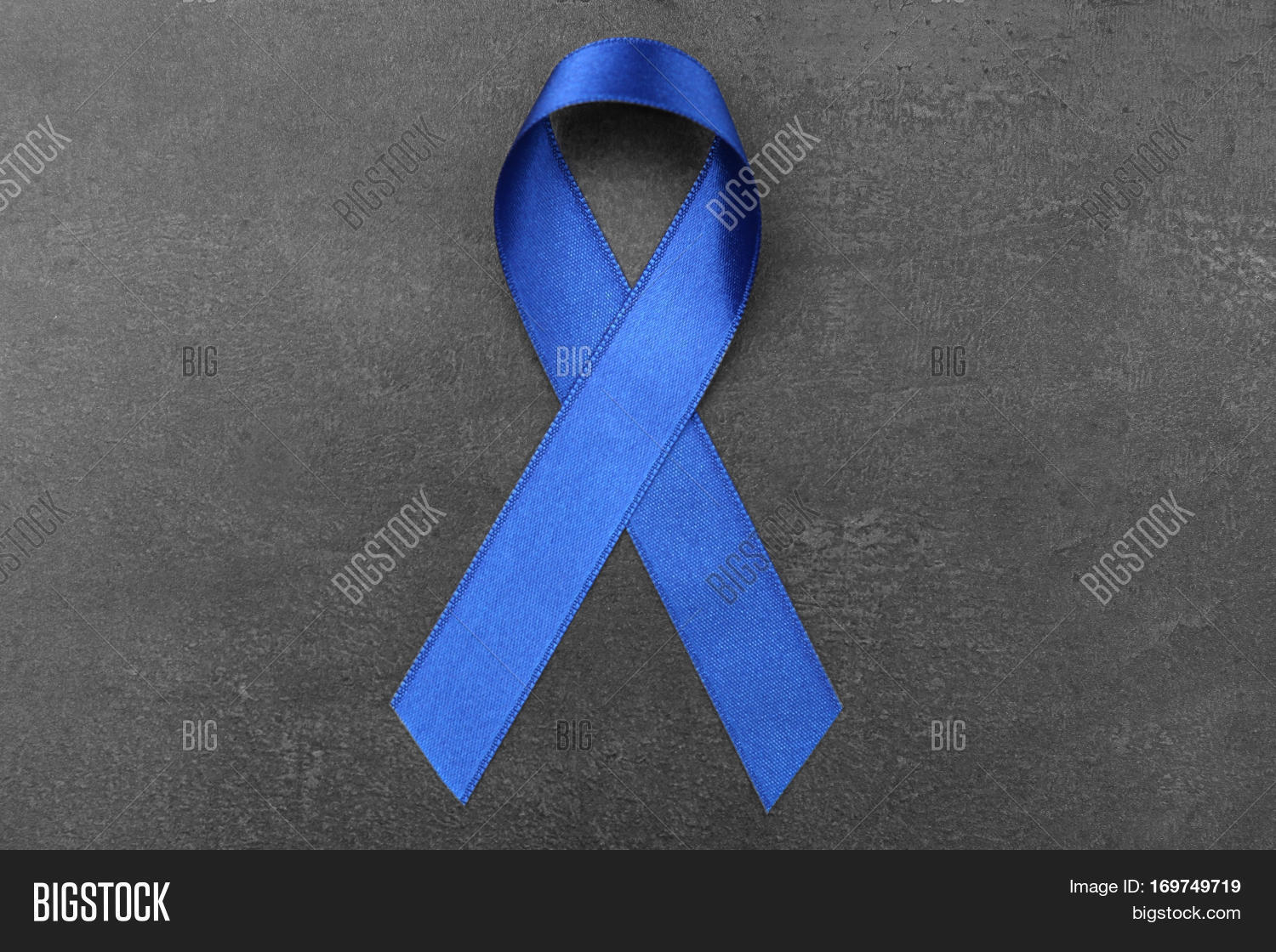 Blue Ribbon On Grey Image & Photo (Free Trial) | Bigstock