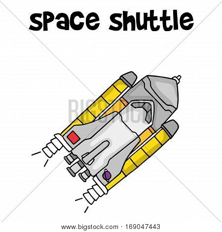 Cartoon Space Shuttle Vector & Photo (Free Trial) | Bigstock