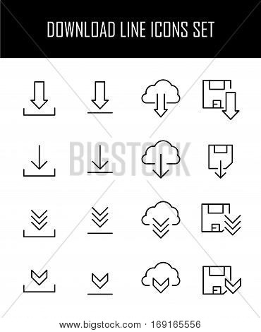 Set Download Icons Vector & Photo (Free Trial) | Bigstock