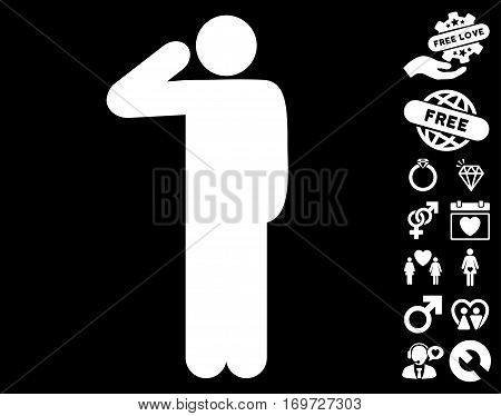 Salute Pose Icon Vector & Photo (Free Trial) | Bigstock