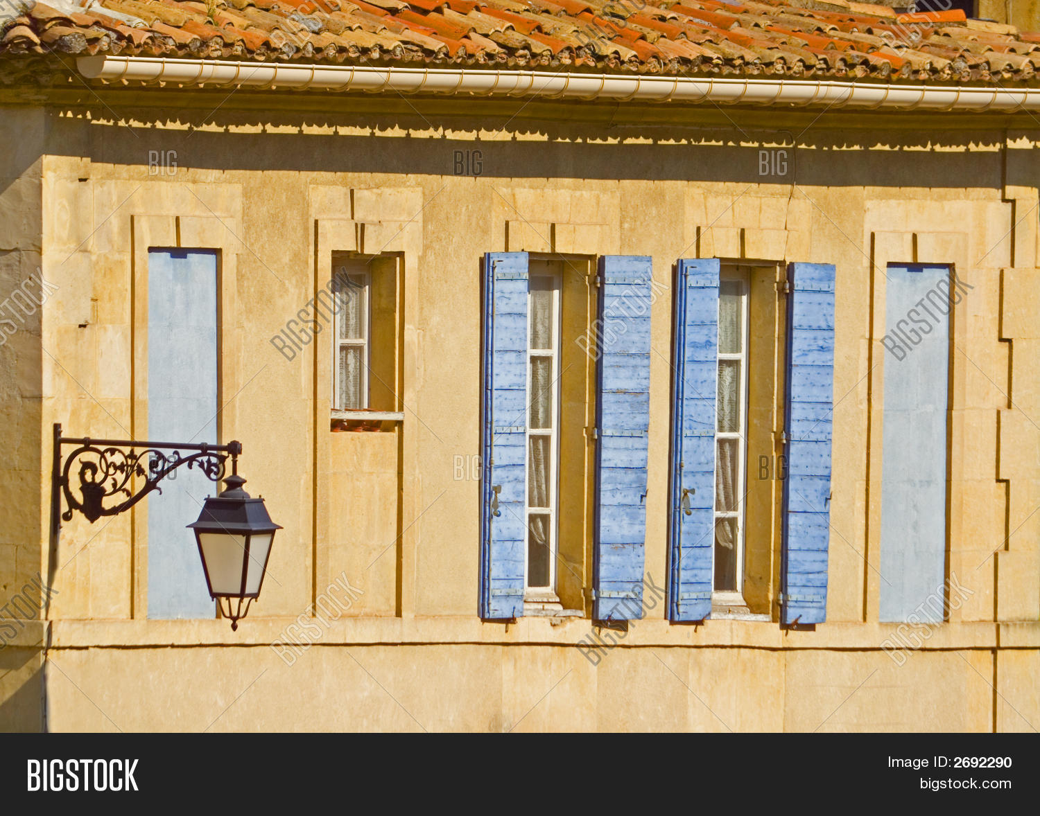 Blue Shutters On Image & Photo (Free Trial) | Bigstock