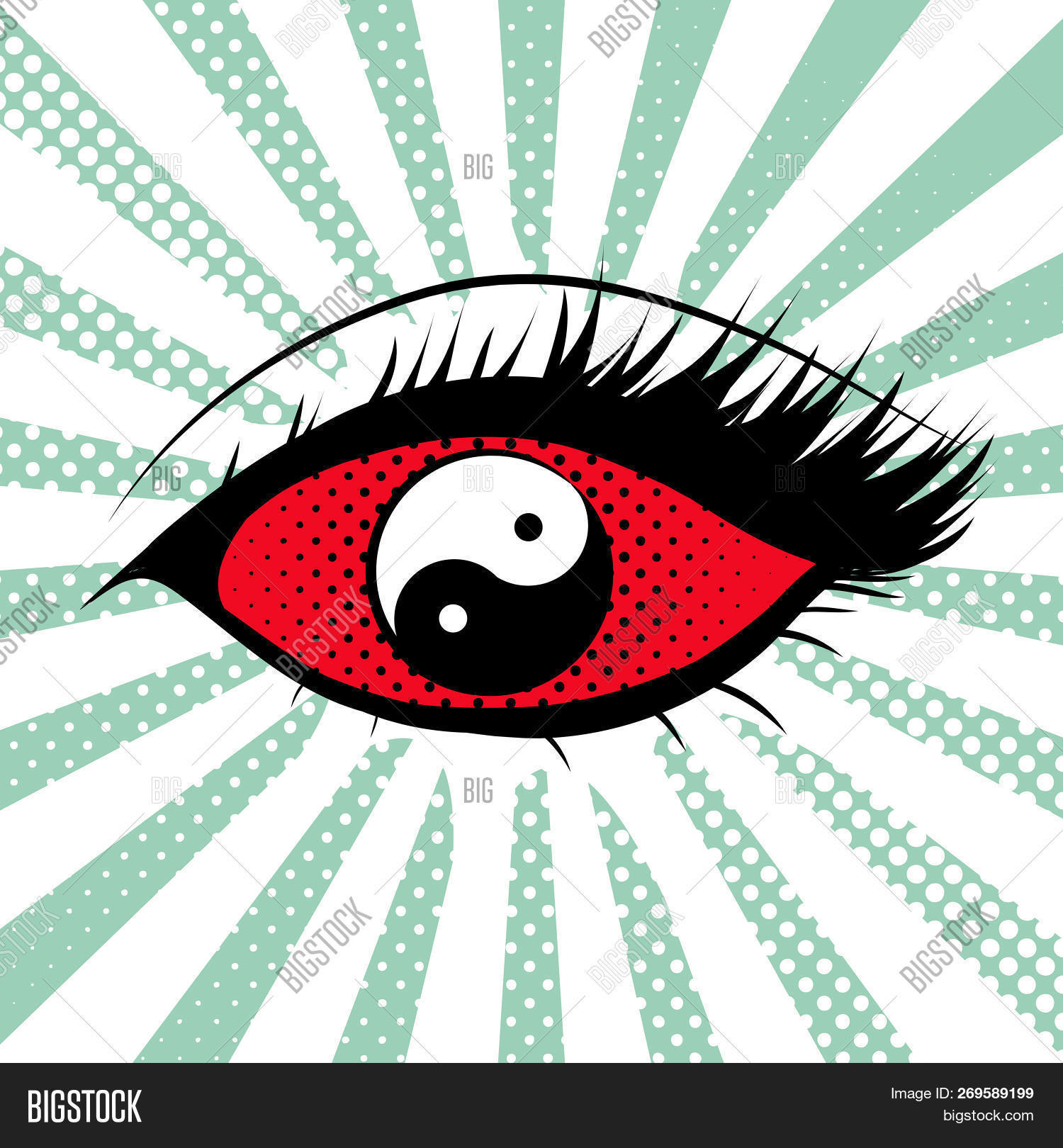 Female Eye Yin Yang Vector & Photo (Free Trial) | Bigstock
