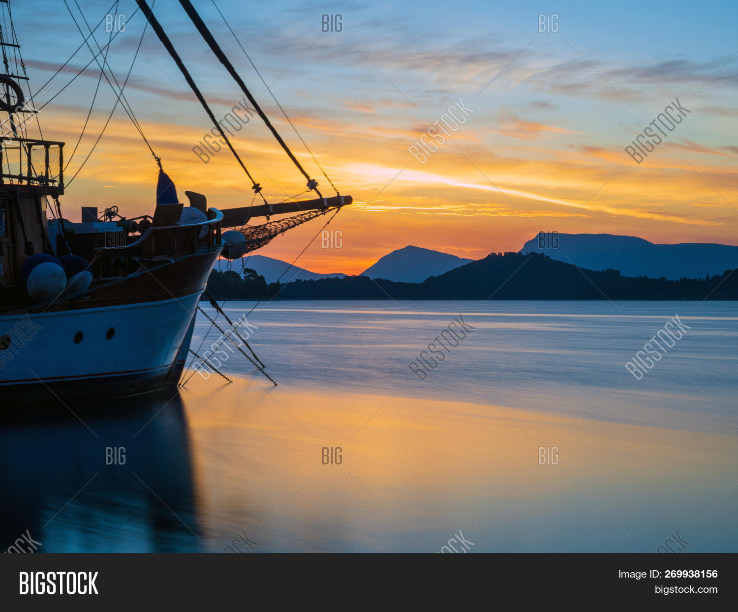 Sailboat Sunrise On Image & Photo (Free Trial) | Bigstock