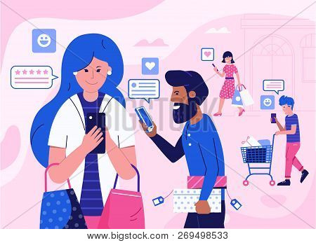 Happy Buyers Vector & Photo (Free Trial) | Bigstock
