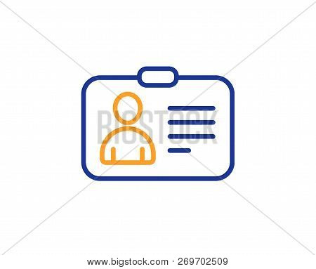 Id Card Line Icon. Vector & Photo (Free Trial) | Bigstock