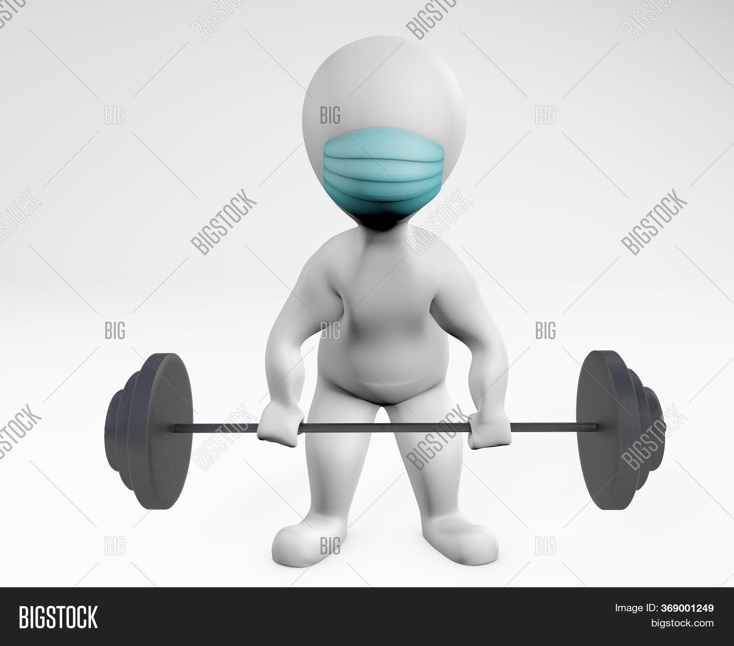 Fatty Man Mask Weight Image & Photo (Free Trial) | Bigstock