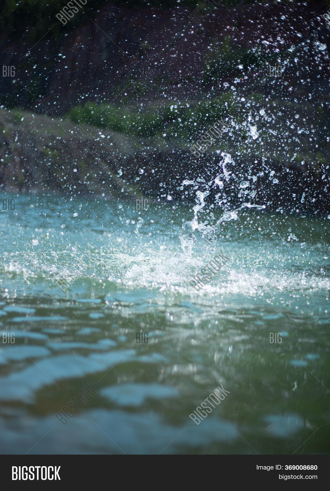 Splashing Water, Stone Image & Photo (Free Trial) | Bigstock