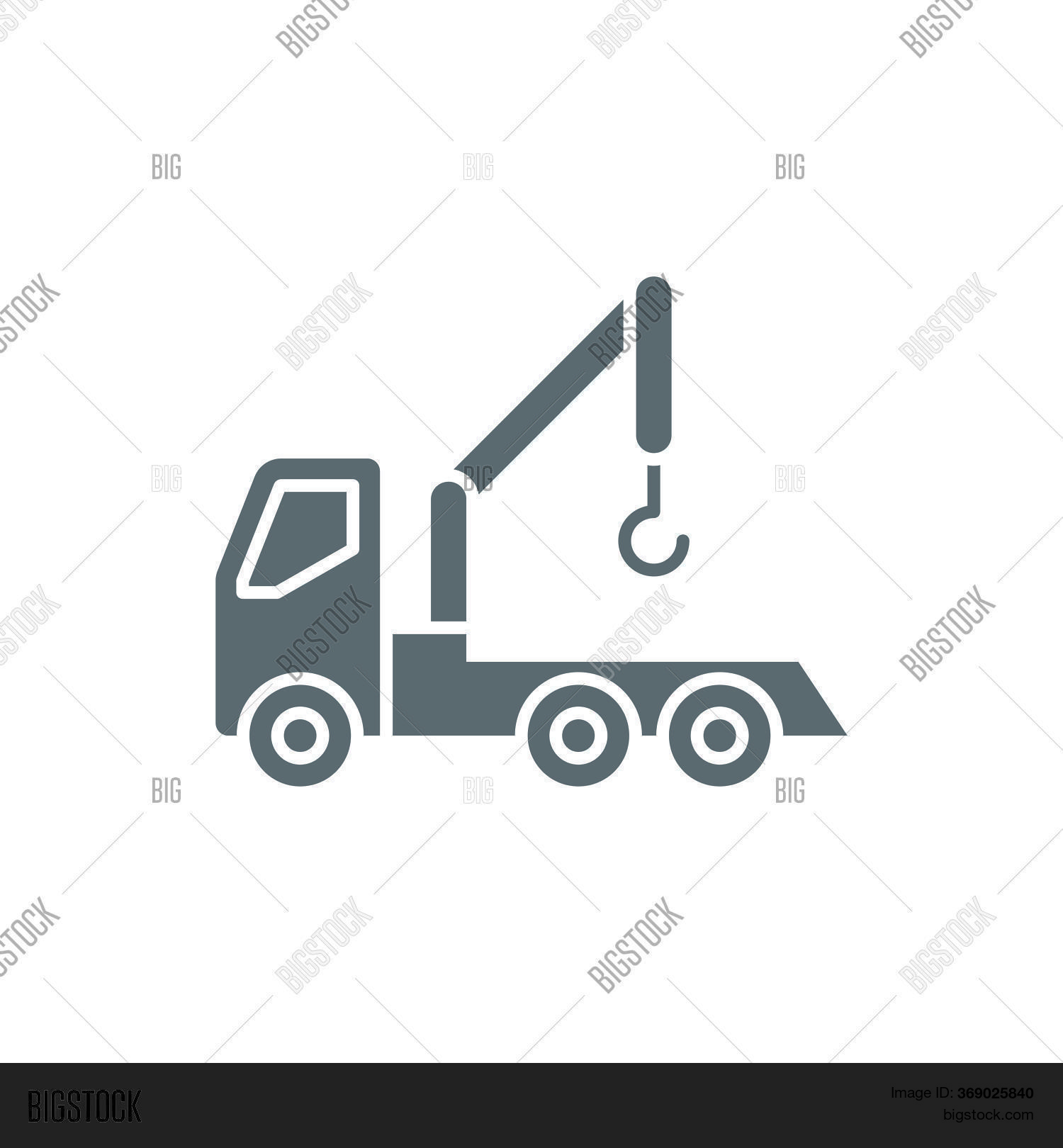 Tow Truck Vector Icon Vector & Photo (Free Trial) | Bigstock
