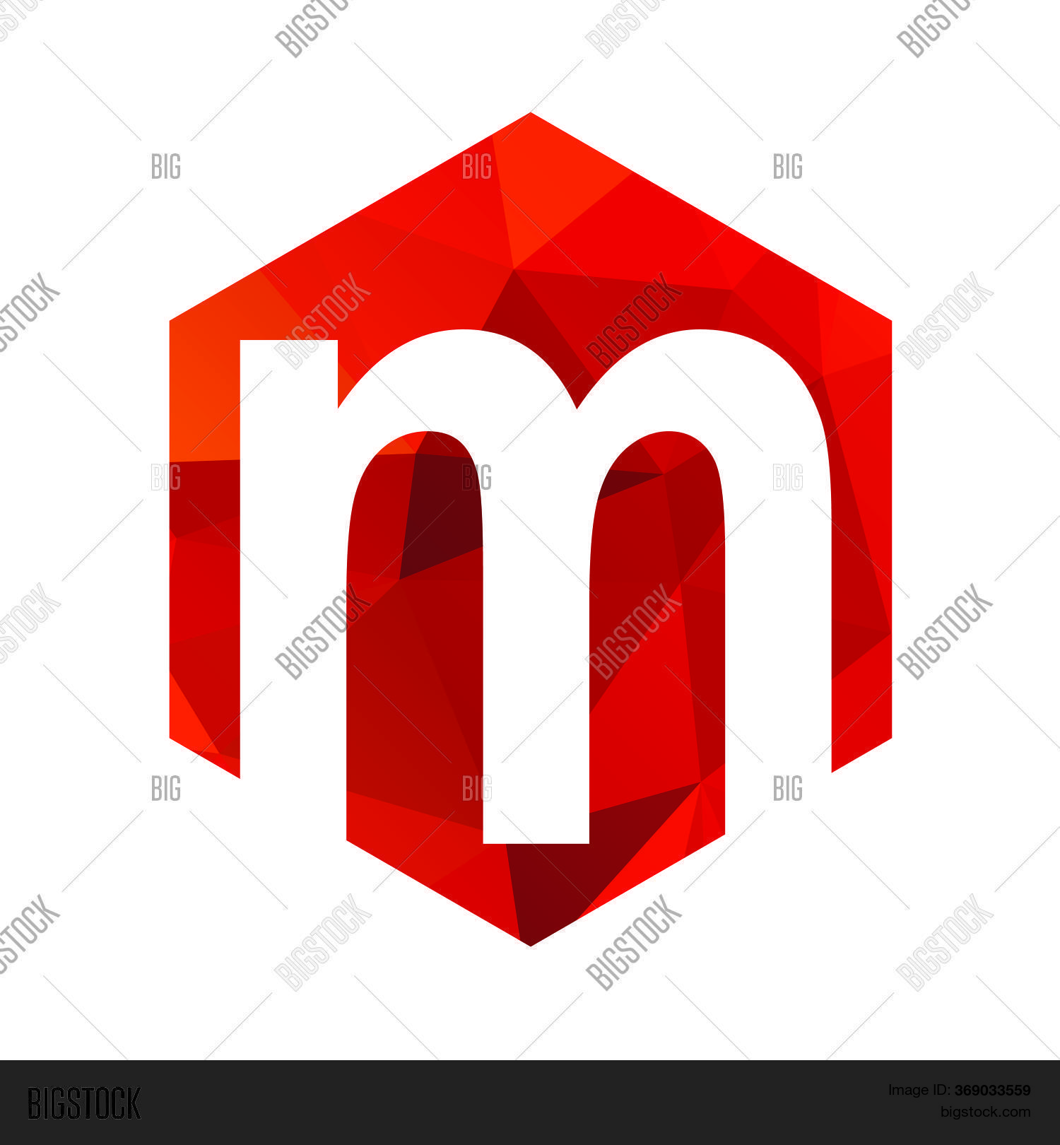 M Initials Red Vector & Photo (Free Trial) | Bigstock