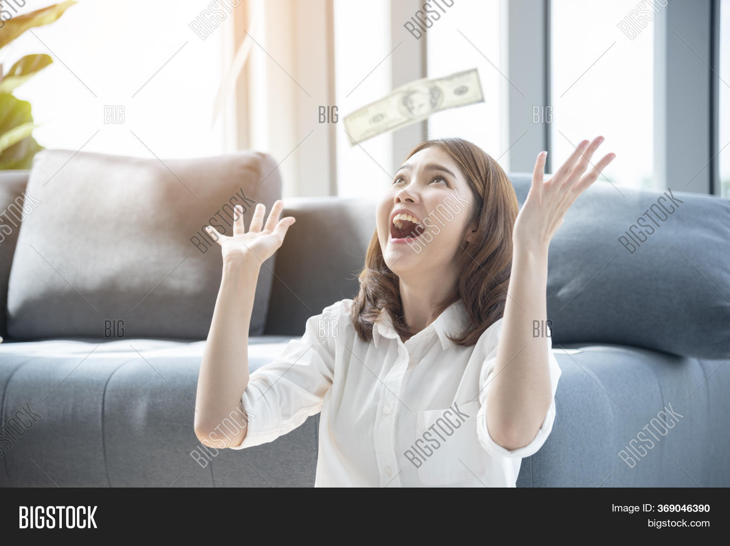 Woman Excited Money Image & Photo (Free Trial) | Bigstock