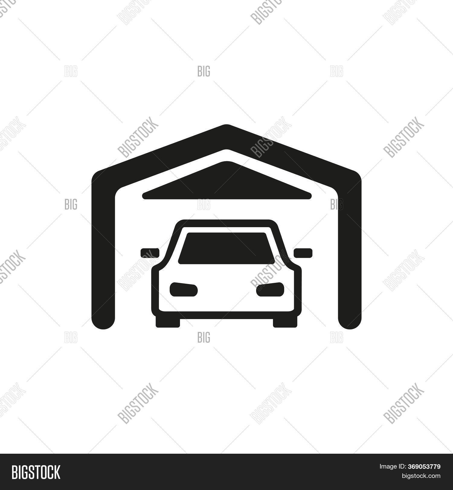 Simple Icon Car Garage Image & Photo (Free Trial) | Bigstock