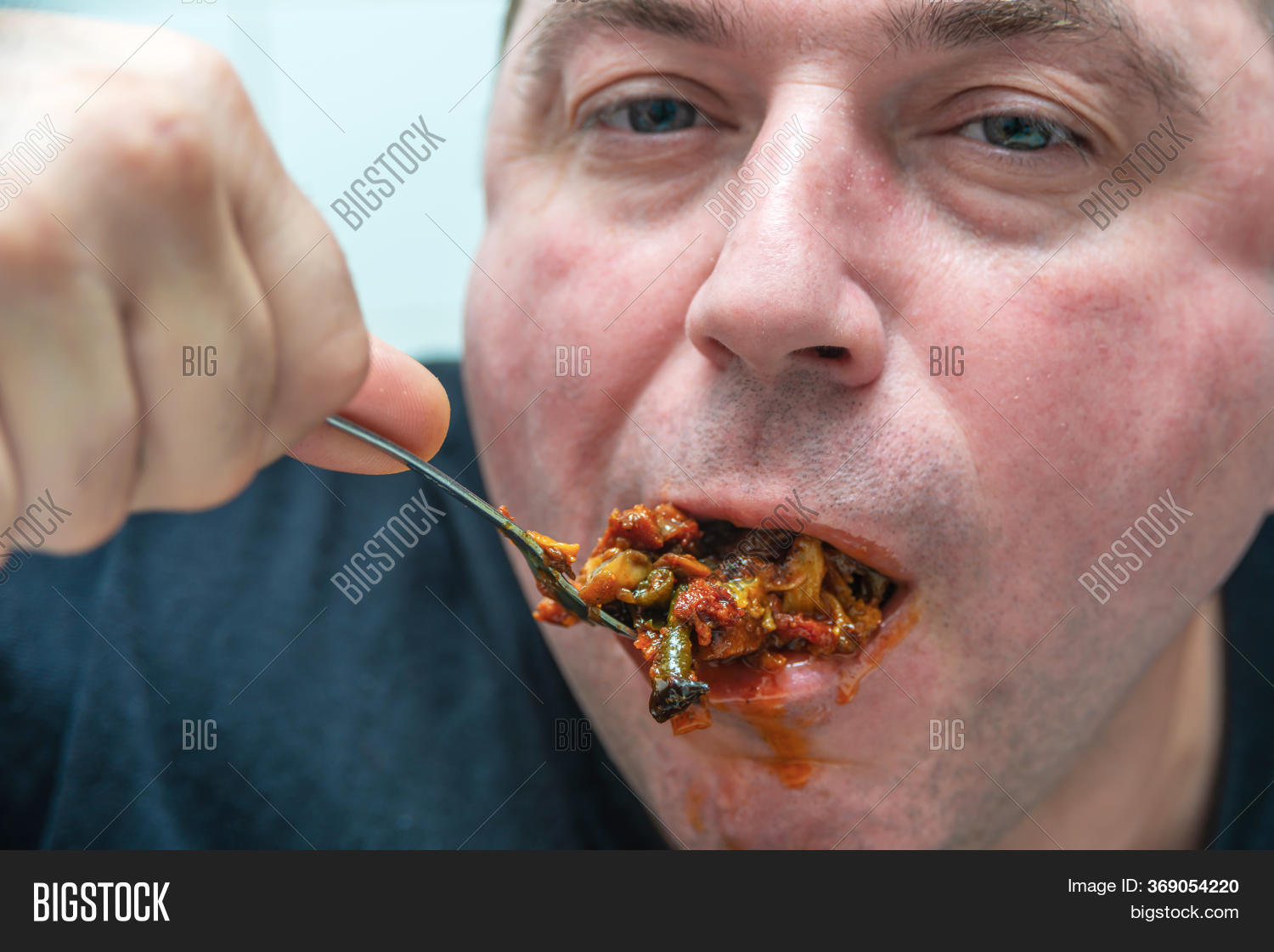 Hungry Fat Fat Man Image & Photo (Free Trial) | Bigstock