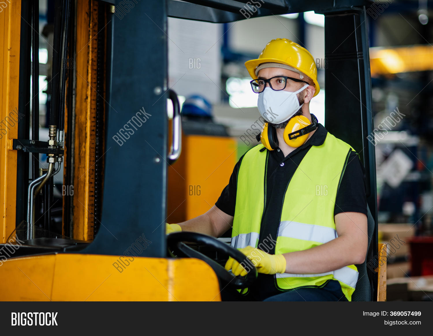 Man Worker Forklift Image & Photo (Free Trial) | Bigstock