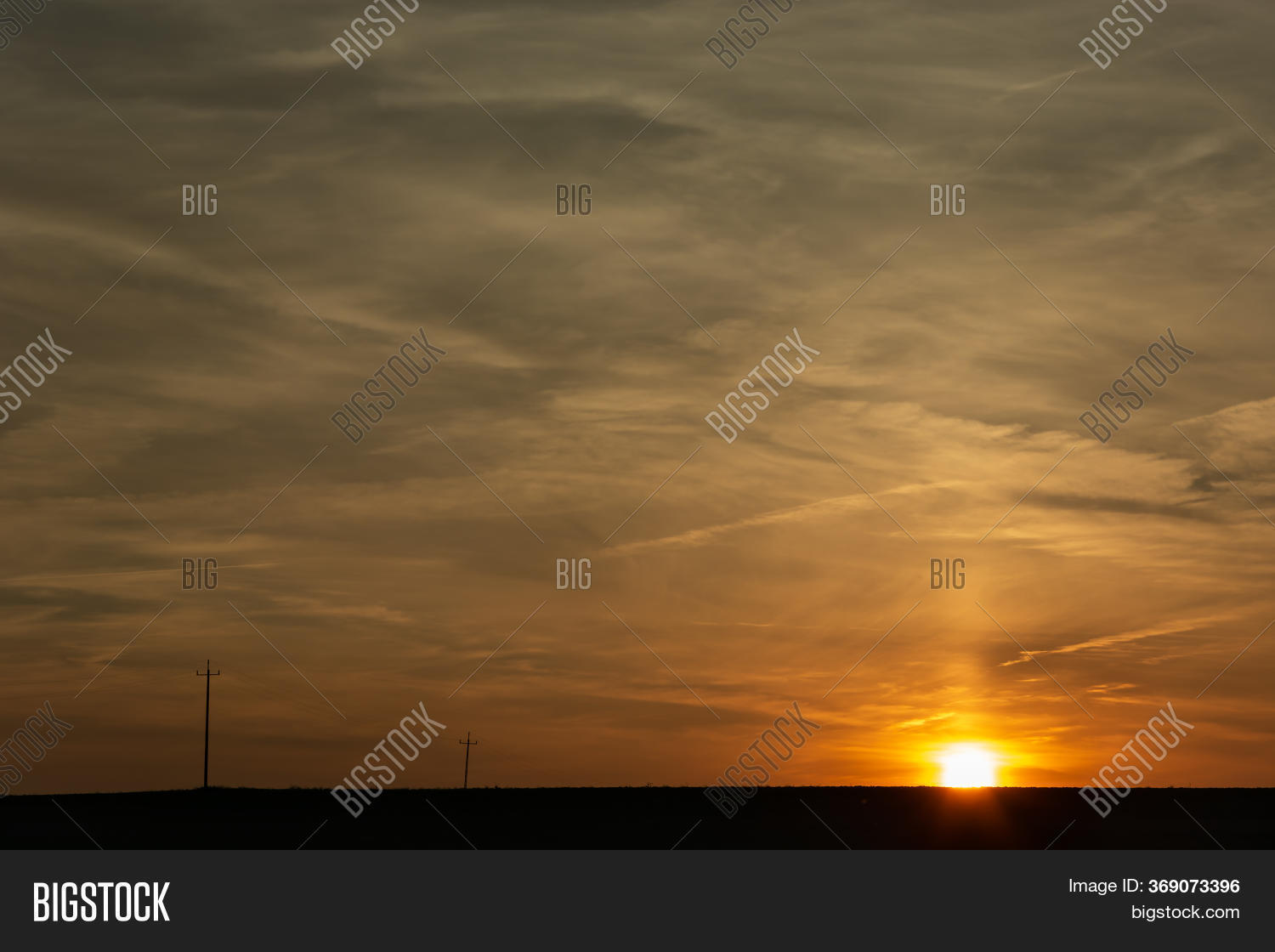 Sunset Over Horizon, Image & Photo (Free Trial) | Bigstock