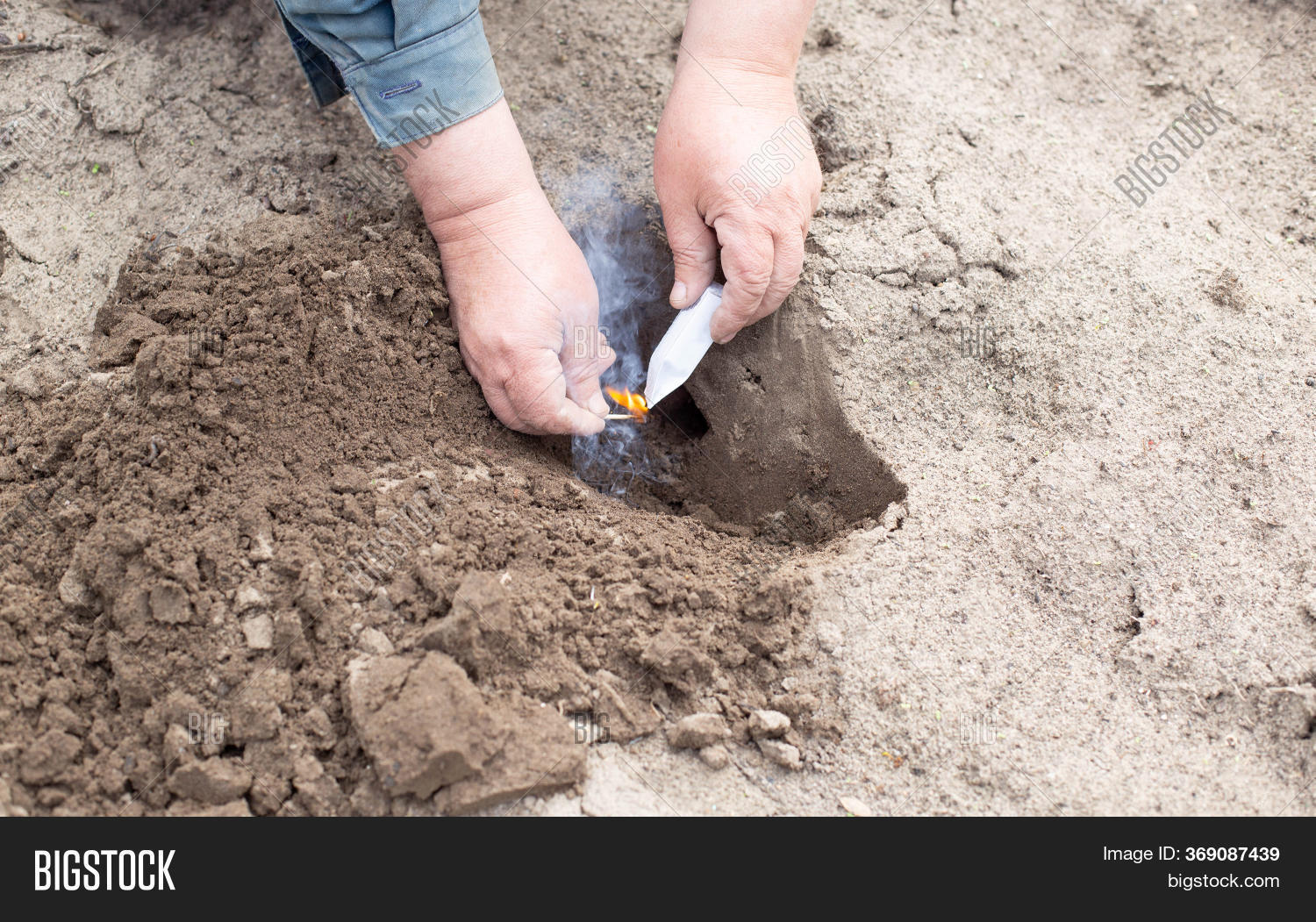 Expelling Smoking Mole Image & Photo (Free Trial) | Bigstock