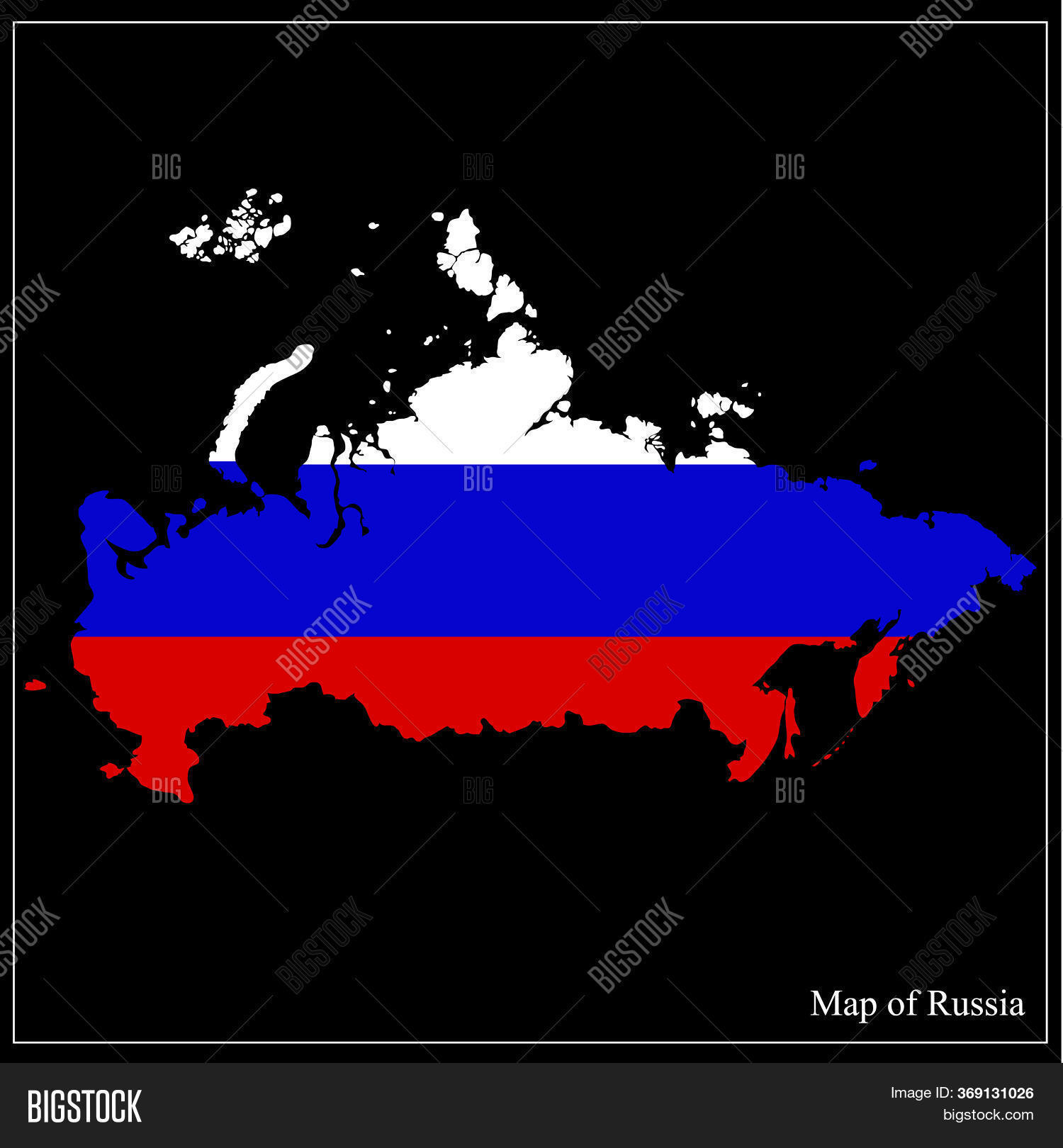 Bright Map Russia. Map Image & Photo (Free Trial) | Bigstock