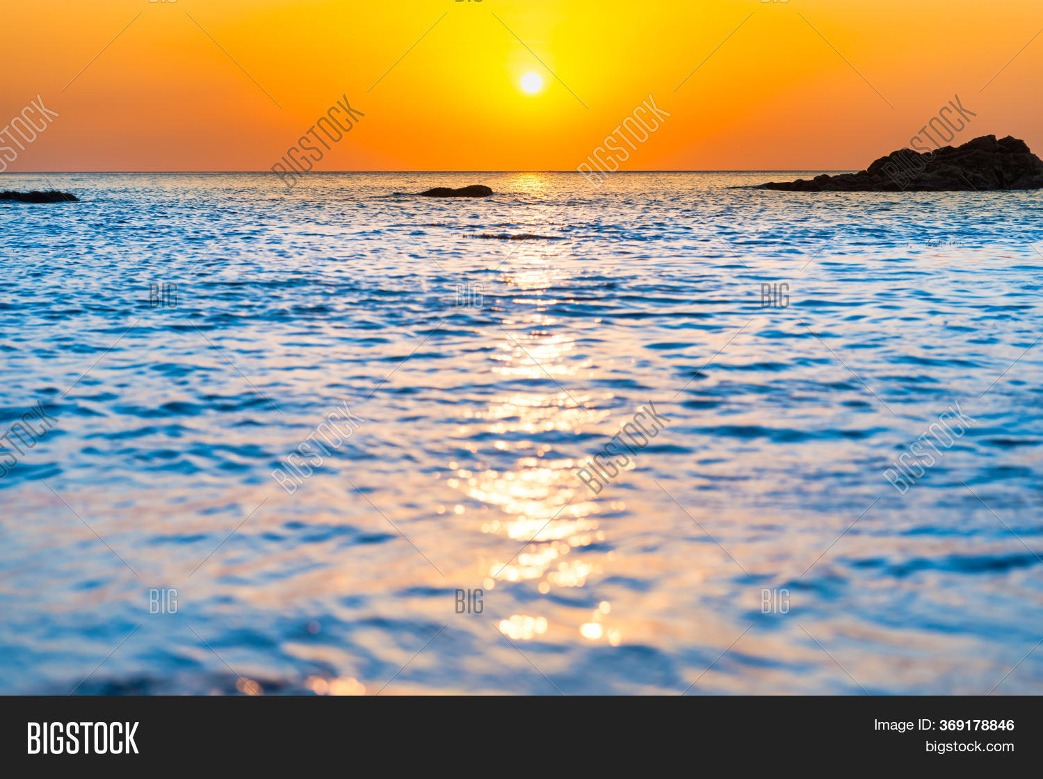 Sunset Sea Beach Rocks Image & Photo (Free Trial) | Bigstock