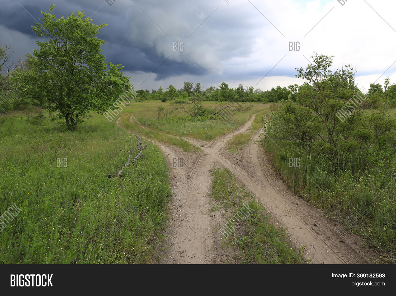 Landscape Fork Roads Image & Photo (Free Trial) | Bigstock