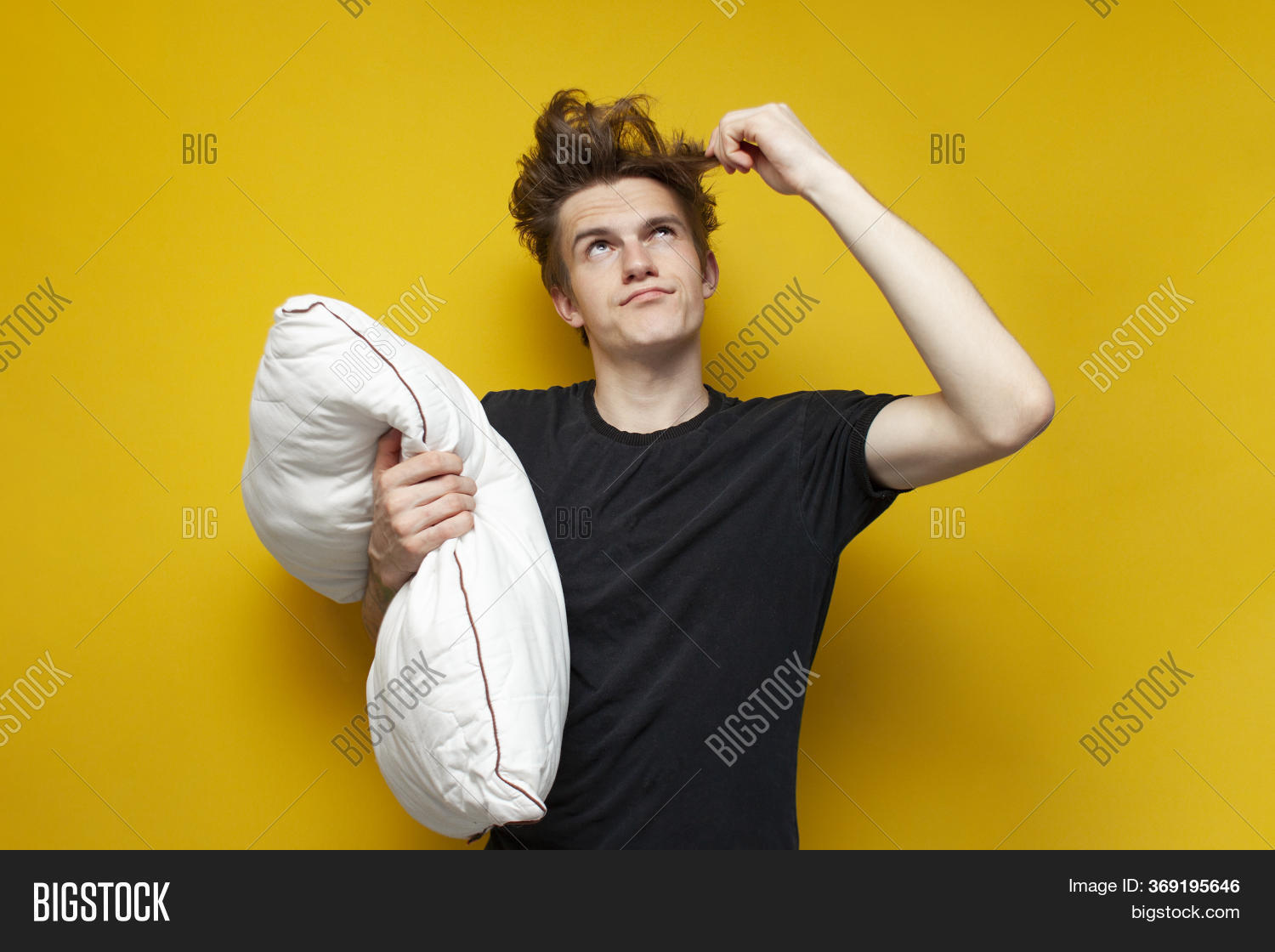 Sleepy Sad Guy Hugs Image & Photo (Free Trial) | Bigstock
